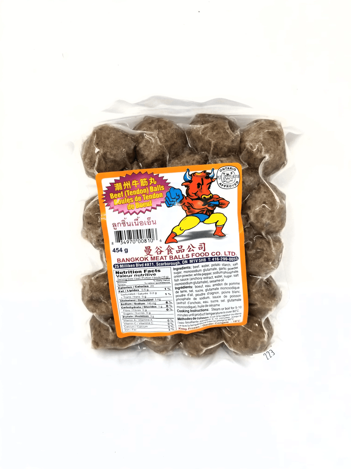 Bangkok Chaozhou Beef Tendon Balls 454g | Brandco Direct Inc