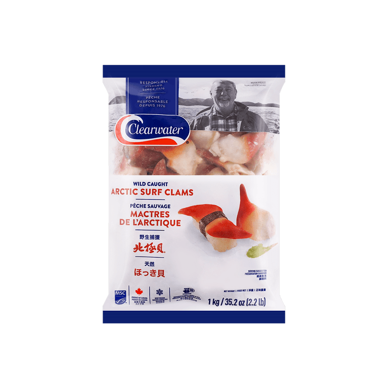 CLEARWATER Wild Arctic Surf Clams (1kg) | Brandco Direct Inc