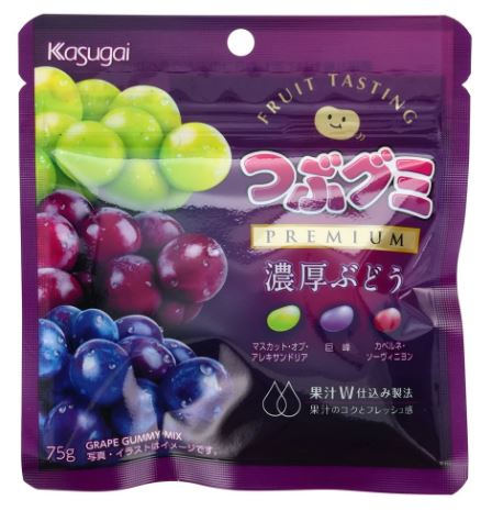 Kasugai Tsubu Gummy Premium Rich Grape (75g) | Brandco Direct Inc