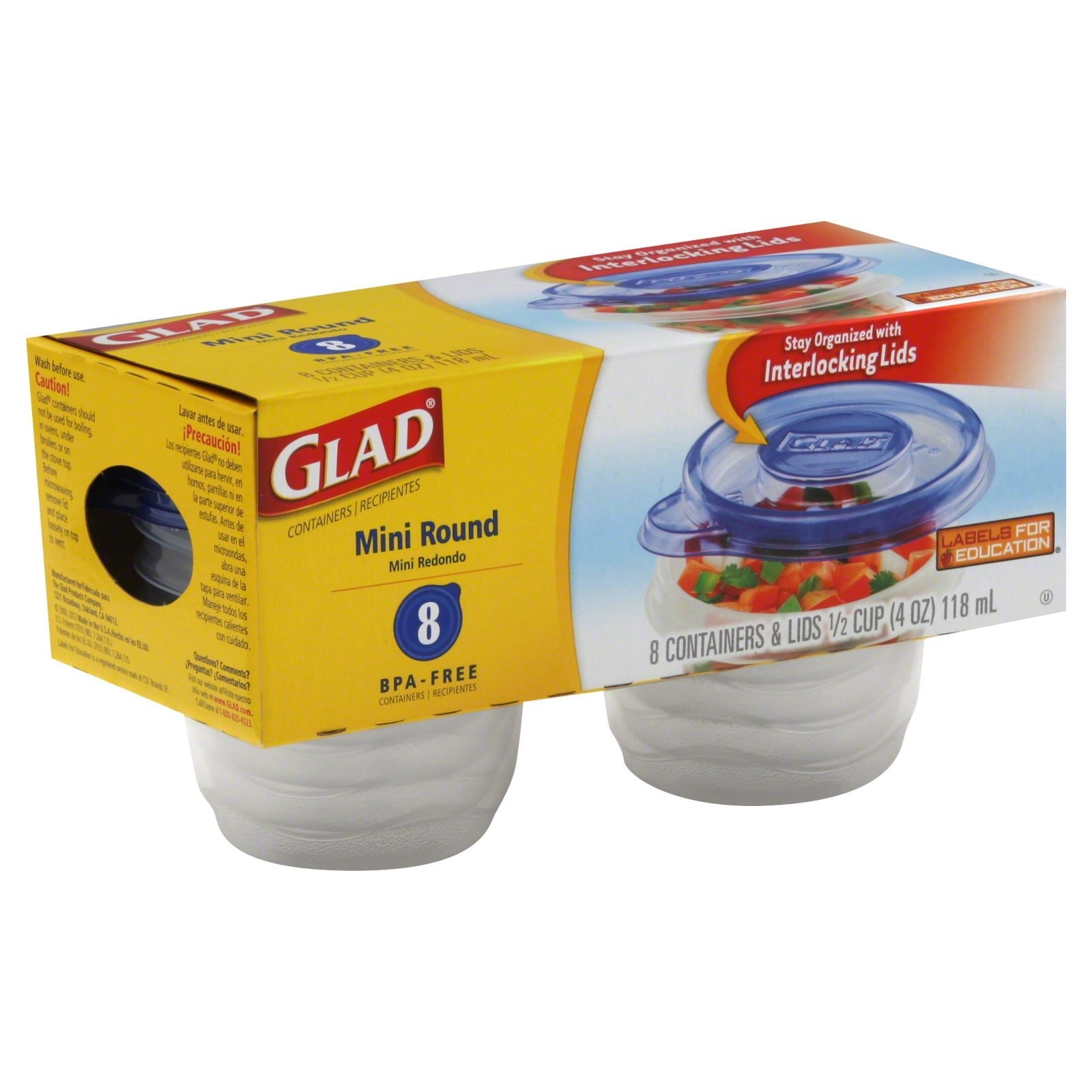 GladWare Mini Round Containers 8 Sets | Brandco Direct Inc