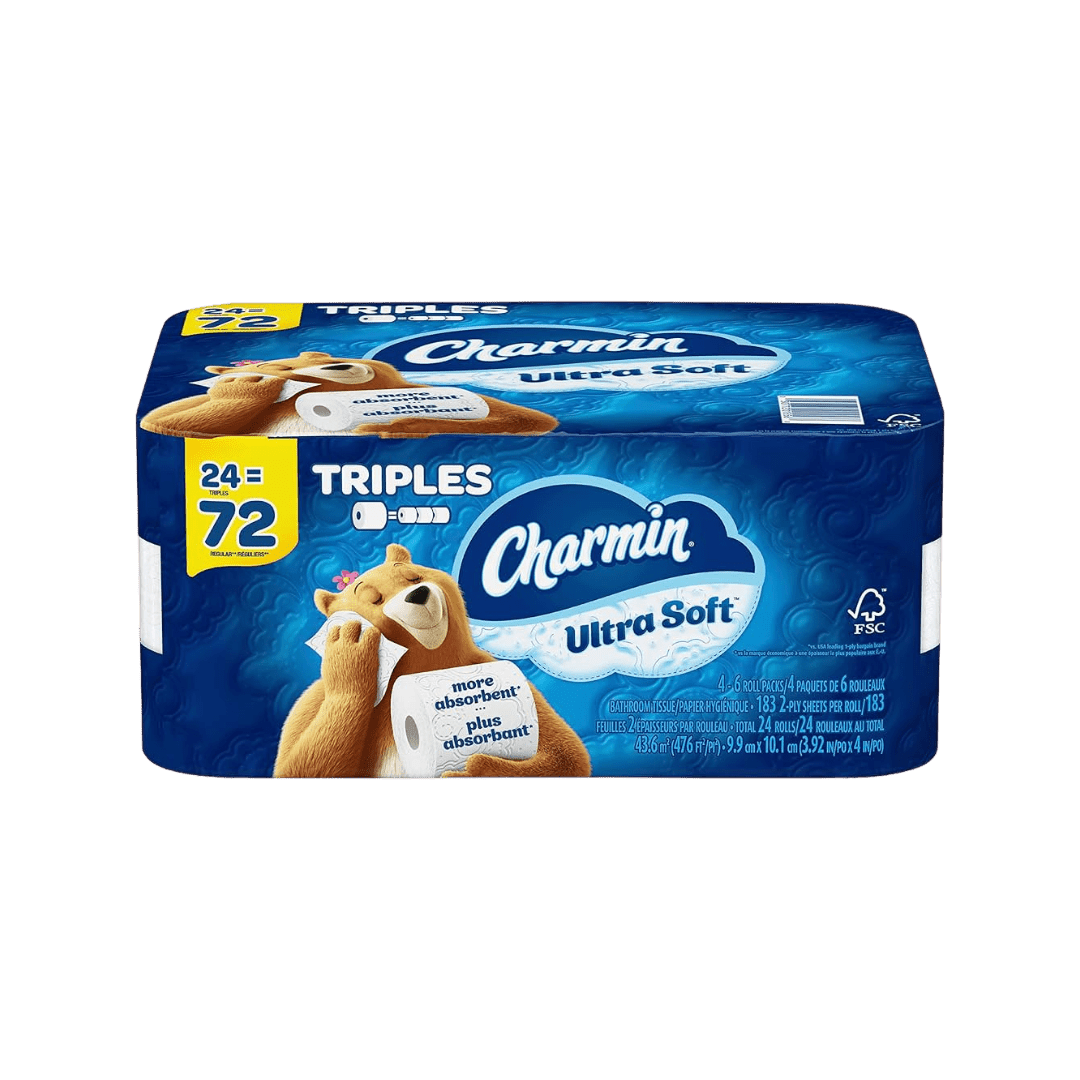 Charmin Ultra Soft Toilet Paper 2Ply 24TR=72R(183S) | Brandco Direct Inc